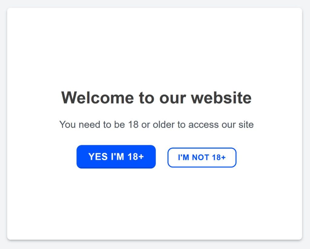 Ageguard™ Free Age Verification Widget For Websites